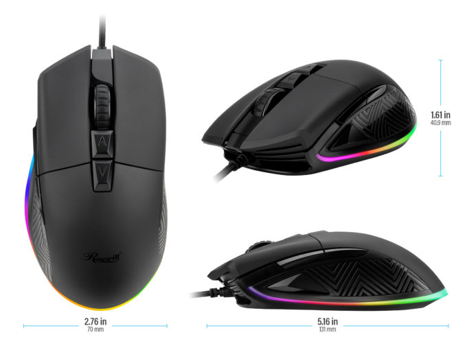 Rosewill NEON M56 – Mouse gaming RGB 12400 ppp – Hooli