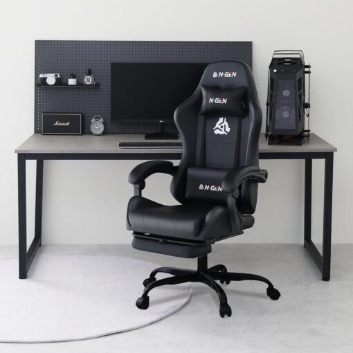 NEO CHAIR N-GEN Silla para Gamers con reposapiés, respaldo alto, cojín ...
