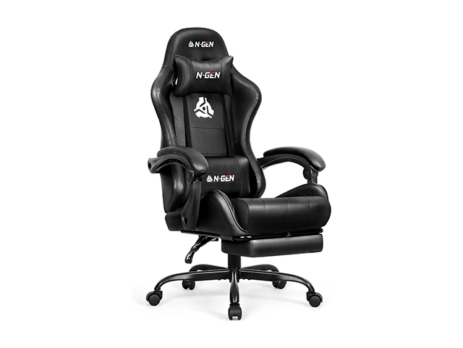 NEO CHAIR N-GEN Silla para Gamers con reposapiés, respaldo alto, cojín ...