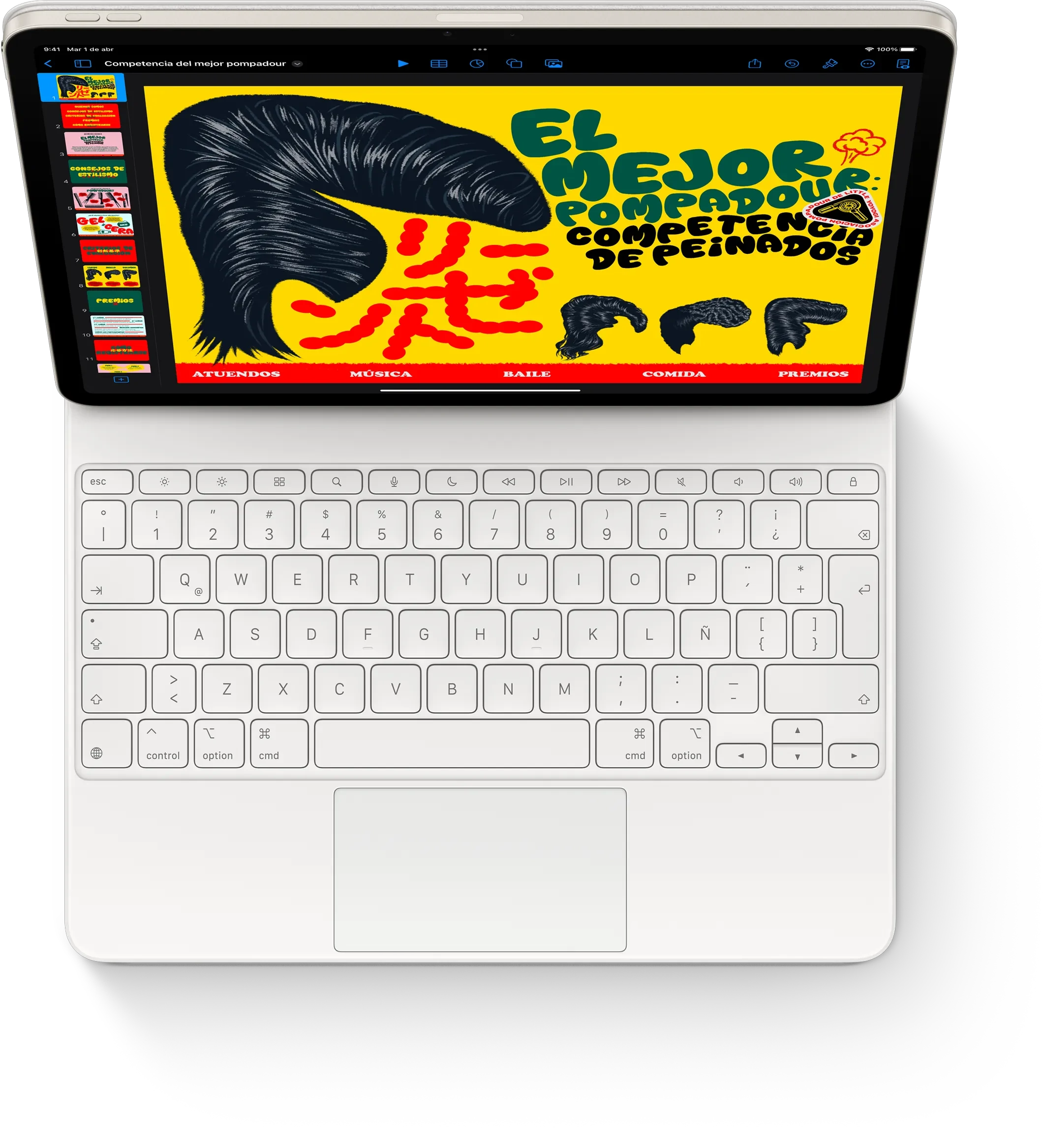 Apple Magic Keyboard para iPad Pro de 11″ M4 (White, US) – Hooli