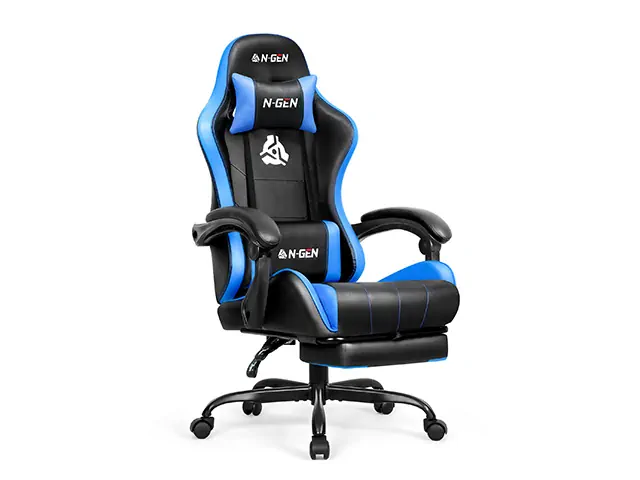 NEO CHAIR N-GEN Silla para Gamers con reposapiés, respaldo alto, cojín ...